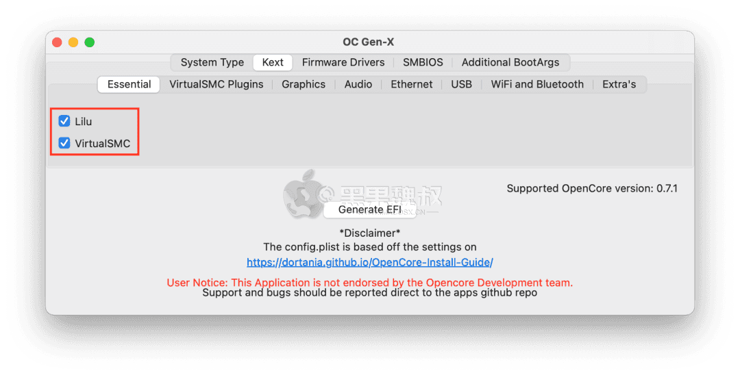 使用OC Gen-X一键生成EFI _ Mac魏叔