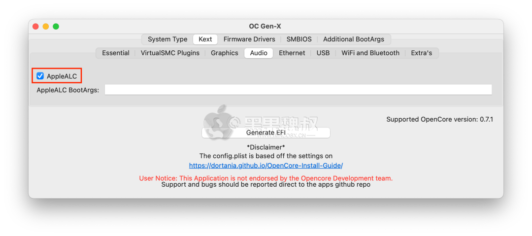使用OC Gen-X一键生成EFI _ Mac魏叔