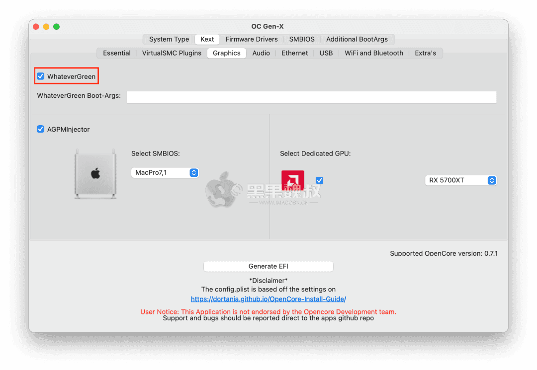 使用OC Gen-X一键生成EFI _ Mac魏叔