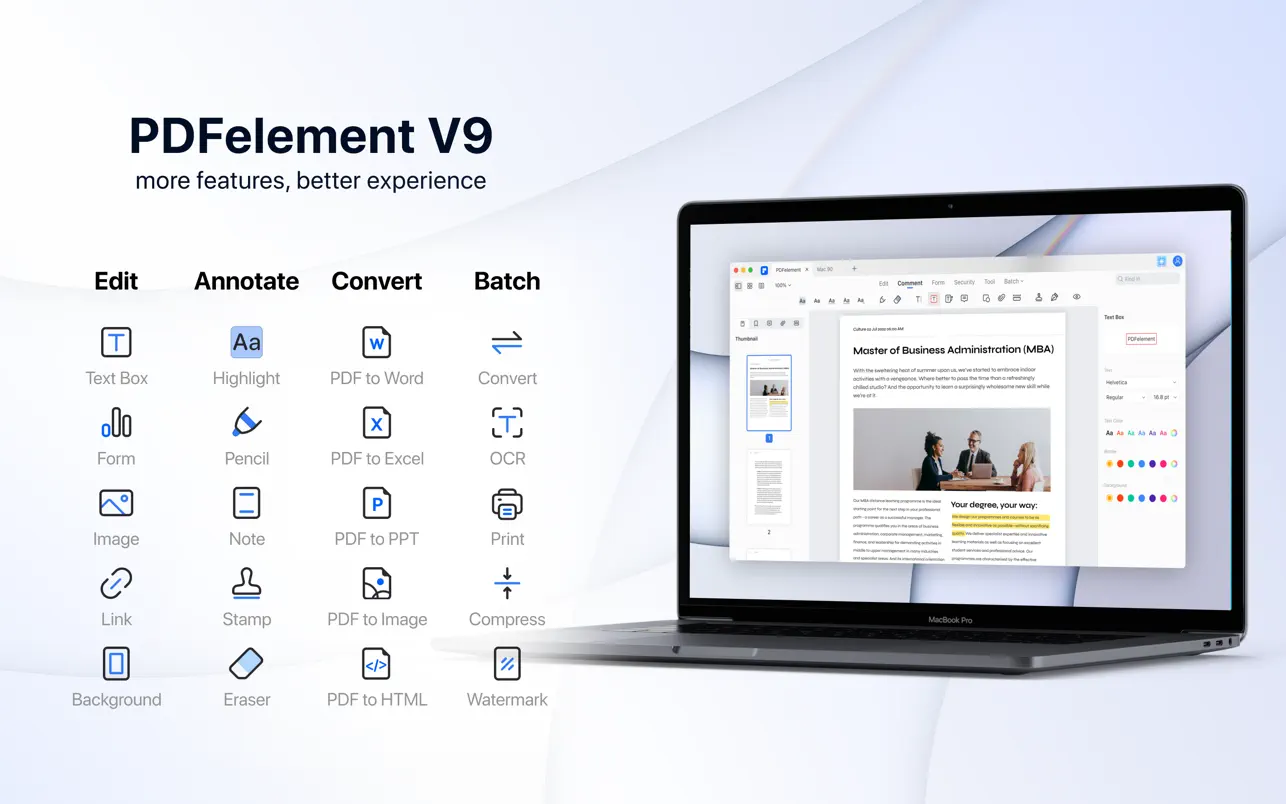 Wondershare PDFelement Pro for Mac v11.1.9（ARM:10.3.0） (OCR) PDF 工具 _ Mac魏叔